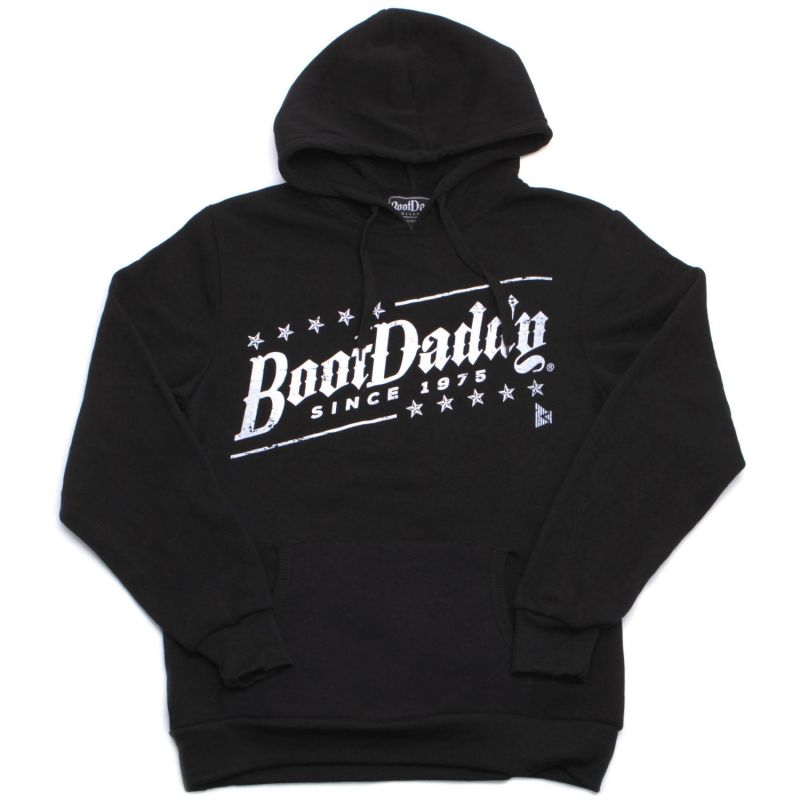 BootDaddy Unisex Logo Stars Hoodie Black