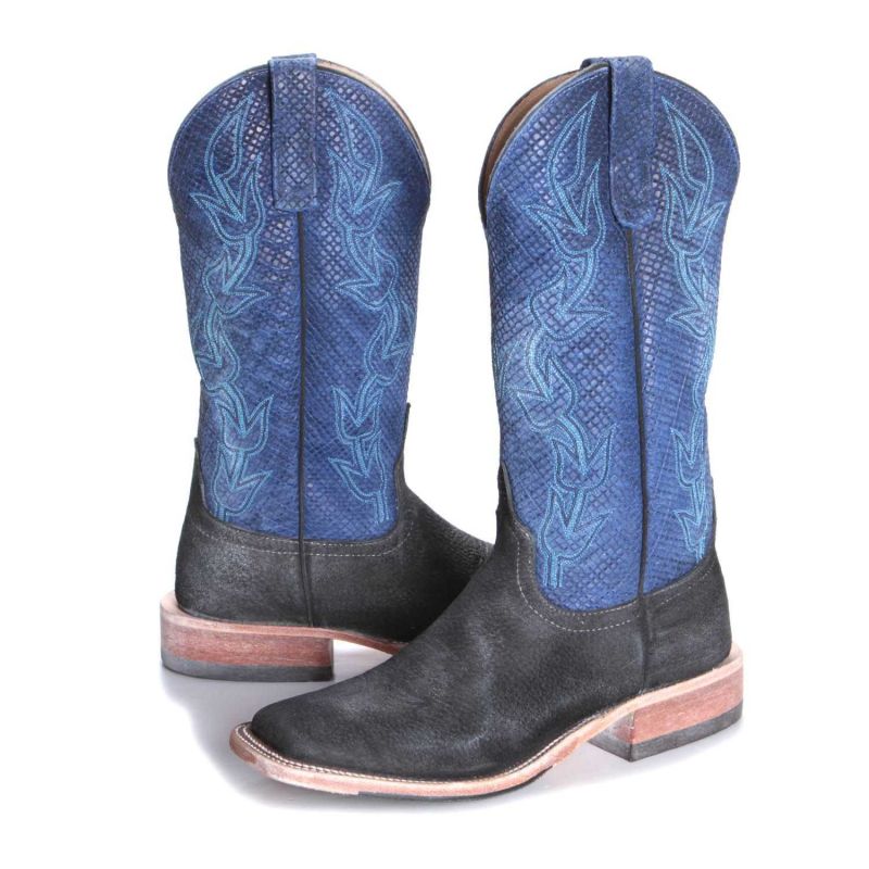 BootDaddy with Anderson Bean Mens Blue Chex Cowboy Boots