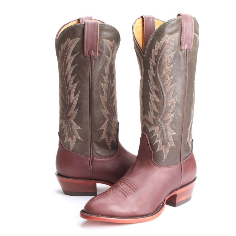 BootDaddy with Nocona Mens Liga Round Toe Cowboy Boots Chocolate