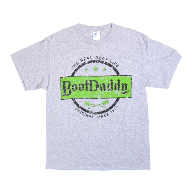 BootDaddy Mens Green Circle Logo T Shirt