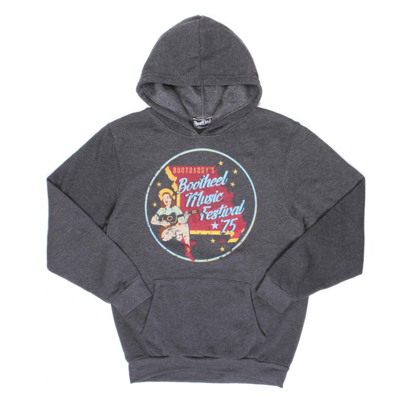 BootDaddy Womens Music Festival Hoodie Gray