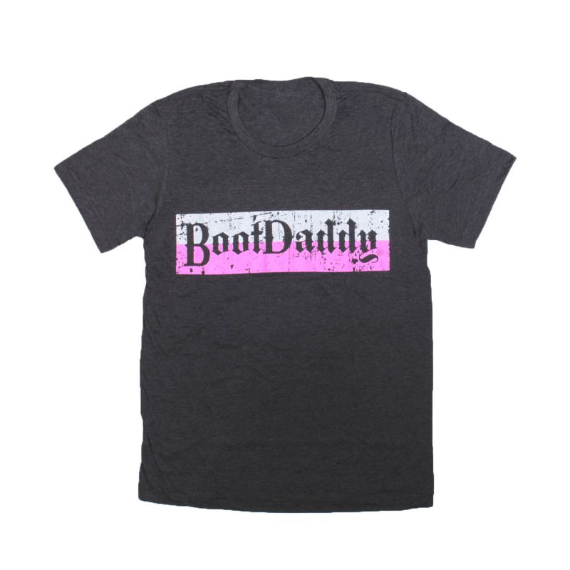 BootDaddy Womens Soft Knit Logo T Shirt Gray