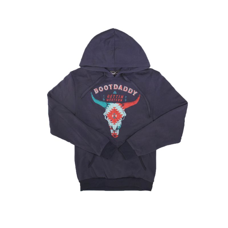 BootDaddy Unisex Aztec Skull Getting Western Hoodie