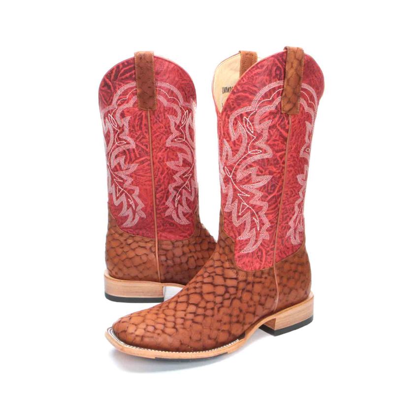 BootDaddy Horse Power Mens Cognac Lochness Cowboy Boots