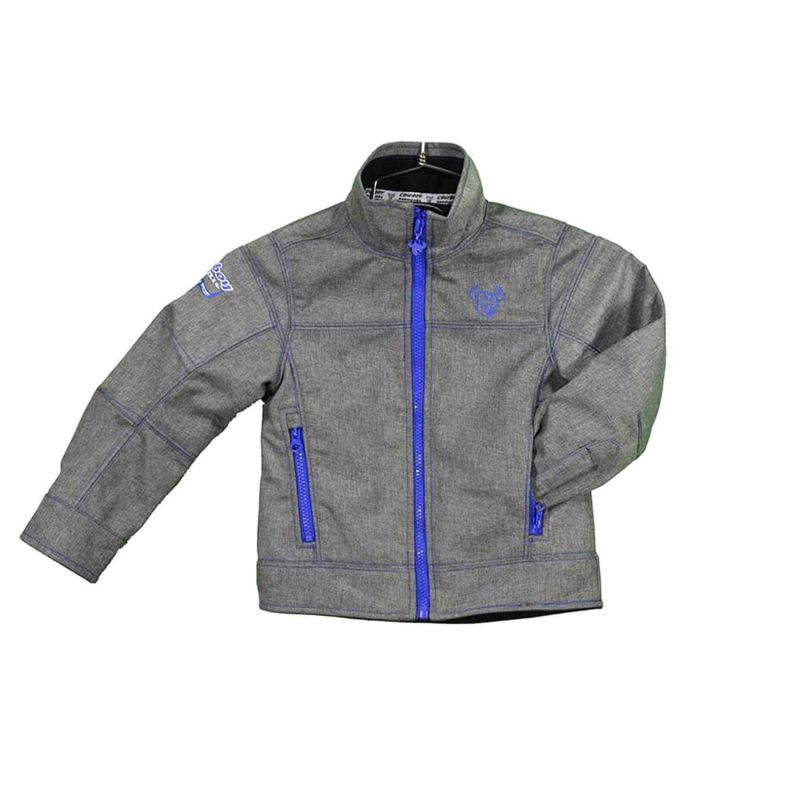 Cowboy Hardware Childrens Tech Jacket Gray Blue