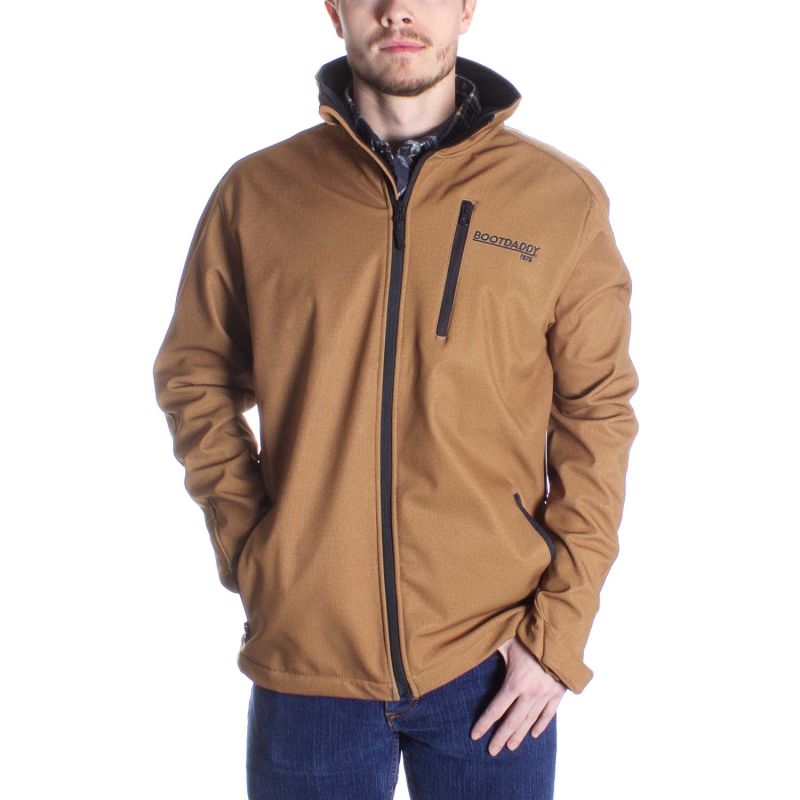 BootDaddy Mens Performance Waterproof Shell TEK Jacket Tan