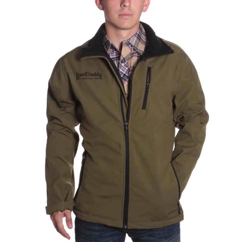 BootDaddy Mens Soft Shell TEK Army Green