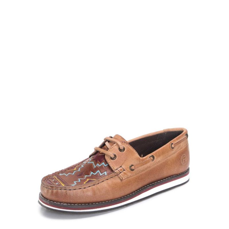 Roper Womens Southwest Tooled Moccasin Shoes