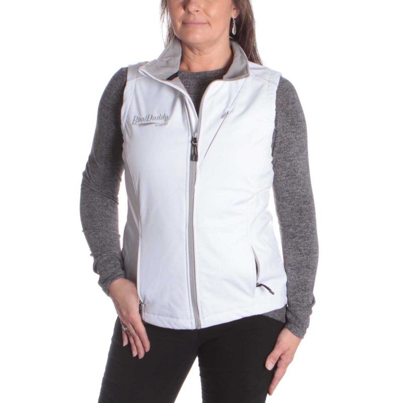 BootDaddy Womens Soft Shell TEK Vest White