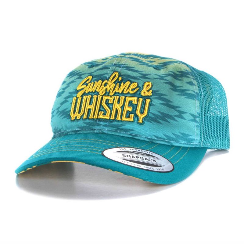 Rock and Roll Western Sunshine and Whiskey Ball Cap