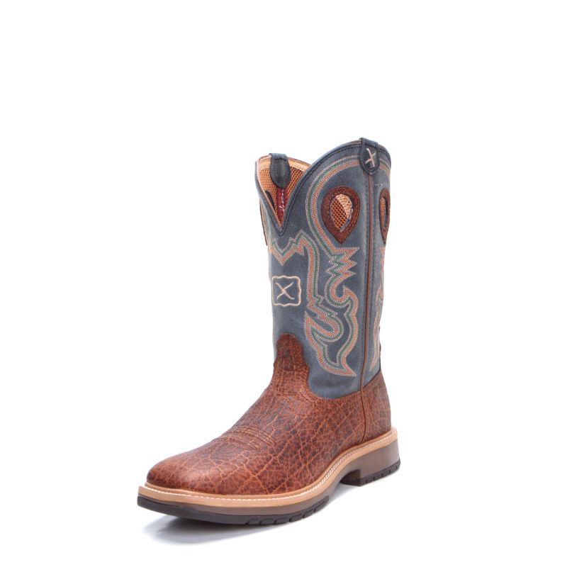 BootDaddy with Anderson Bean Denim Rough Out Cowboy Boots
