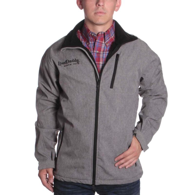 BootDaddy Mens Soft Shell TEK Jacket Gray