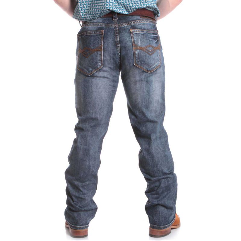 BootDaddy by Rock and Roll Mens Slim Straight Cut Jeans