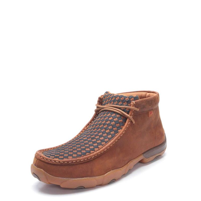Twisted X Mens Basket Weave Moccasin Casual Shoes MDM0057