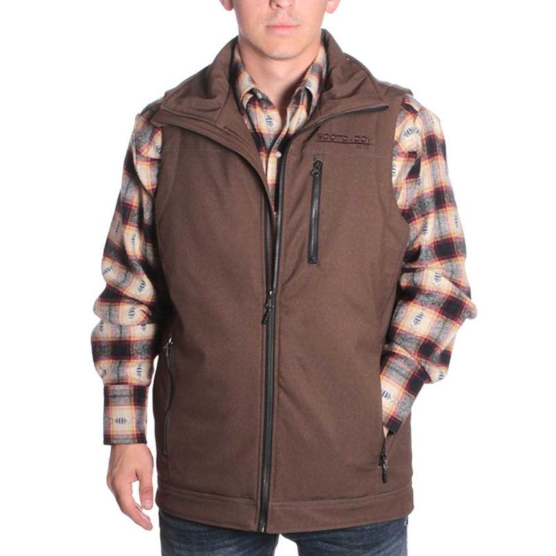 BootDaddy Mens Concealed Carry Shell TEK Vest Brown