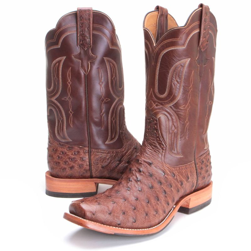 BootDaddy with Rios of Mercedes Mens Ostrich Cowboy Boots Tan